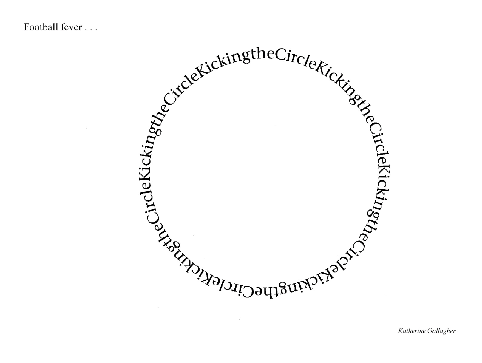Football Shape Poem by Katherine Gallagher | Australian Children’s Poetry