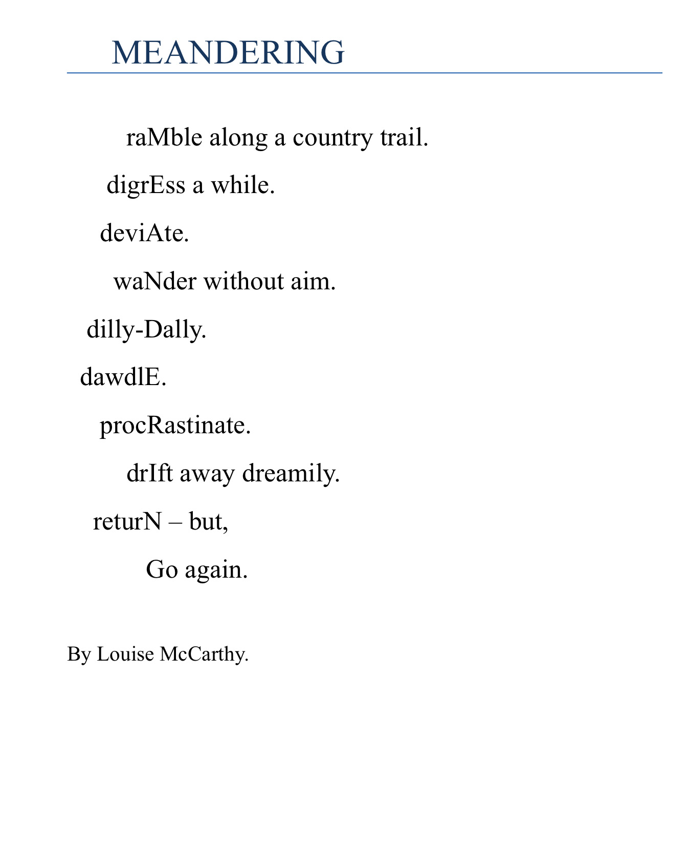 Acrostic Poem | Australian Children’s Poetry