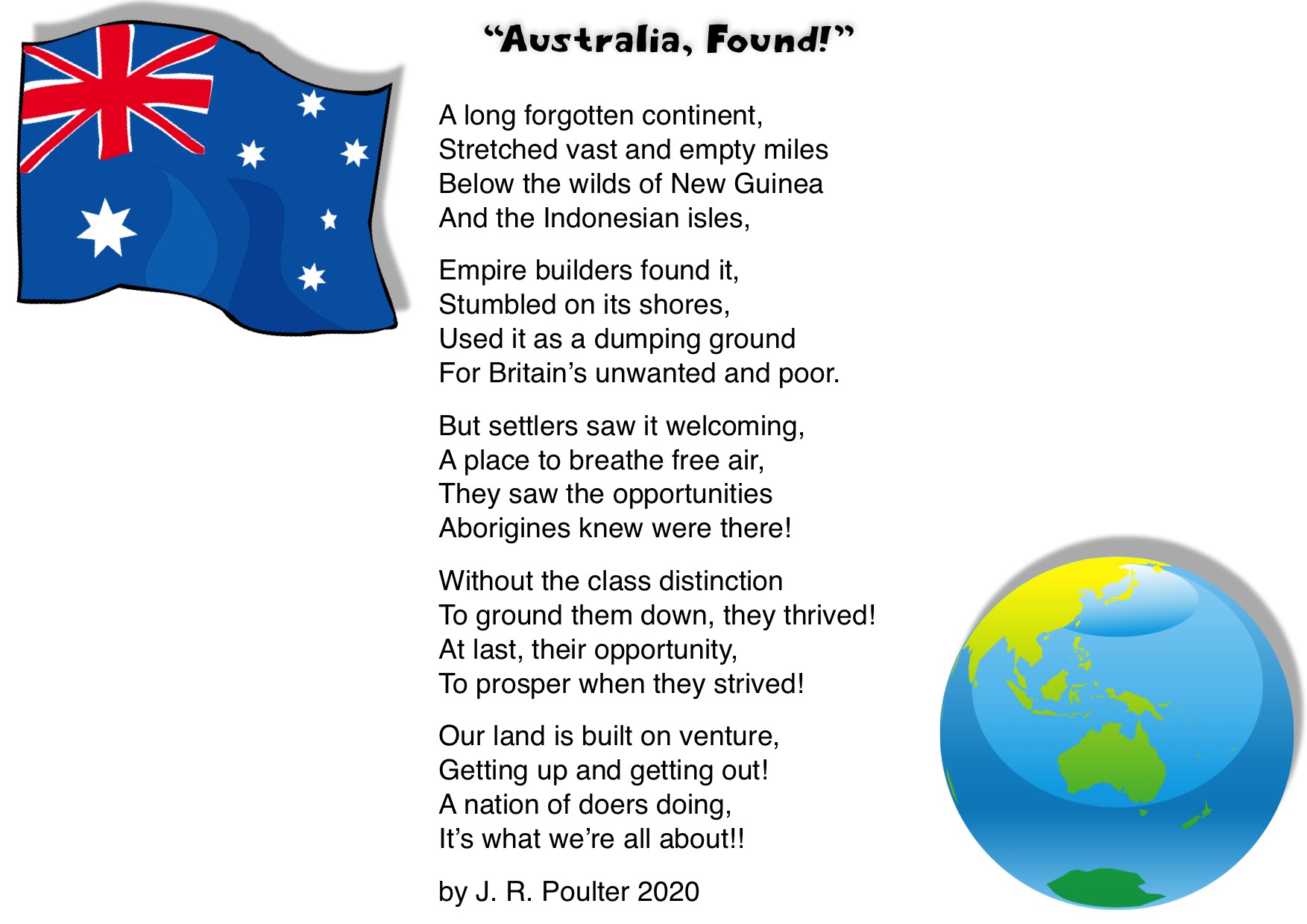 “Australia, Found” by J. R. Poulter | Australian Children’s Poetry