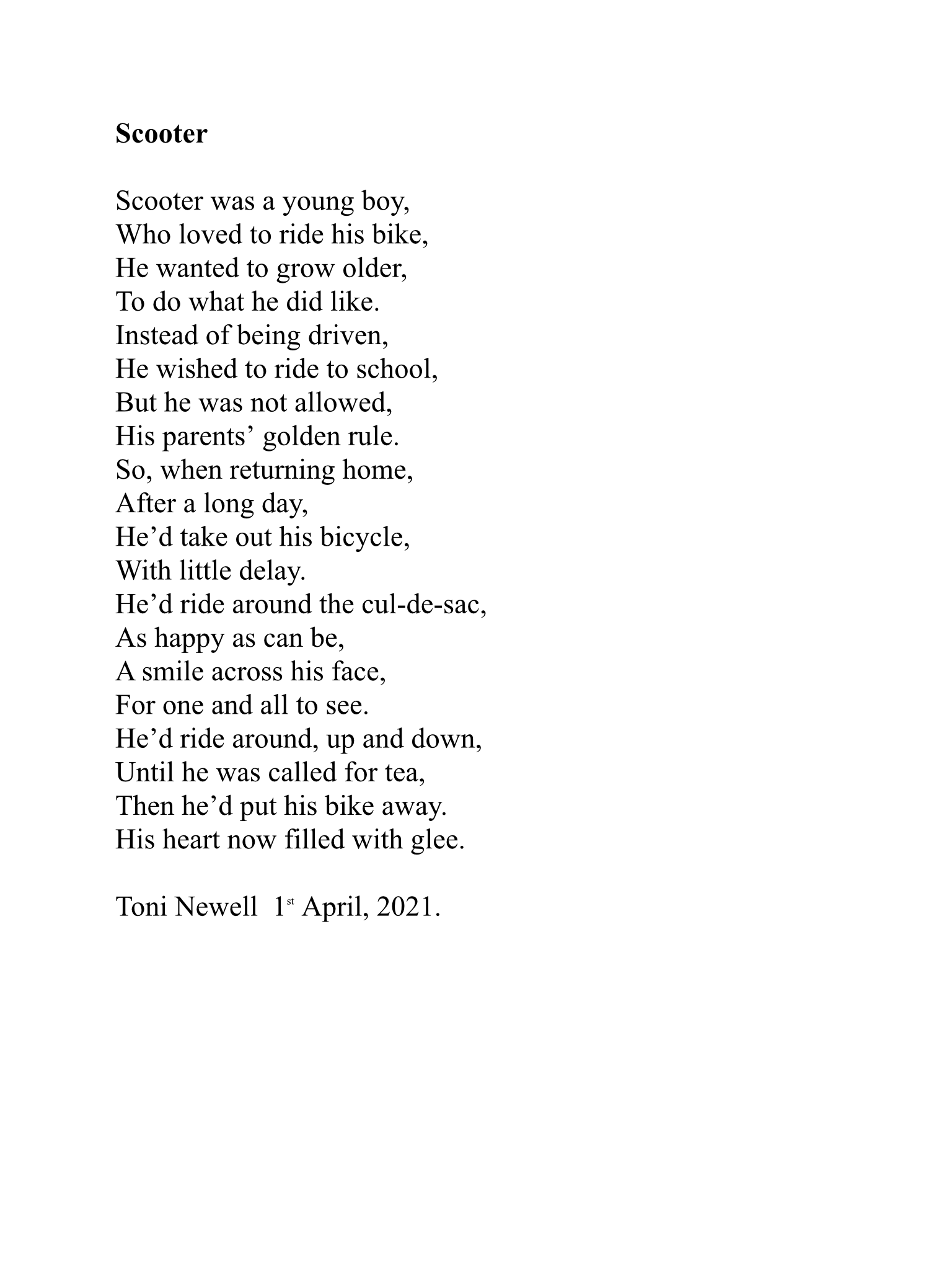 “Scooter” by Toni Newell | Australian Children’s Poetry