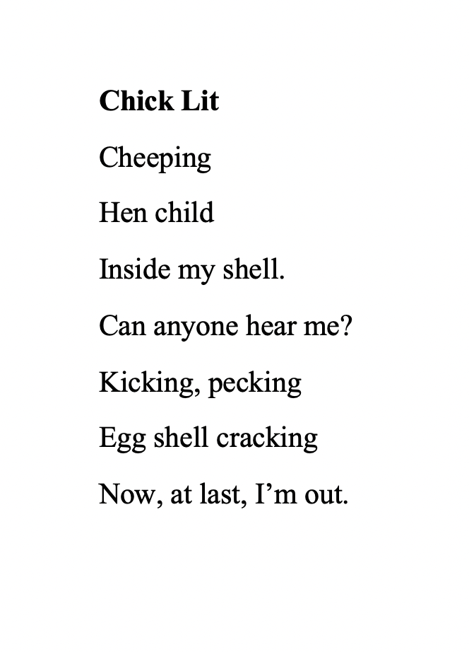 “Chick Lit” by Pat Simmons | Australian Children’s Poetry