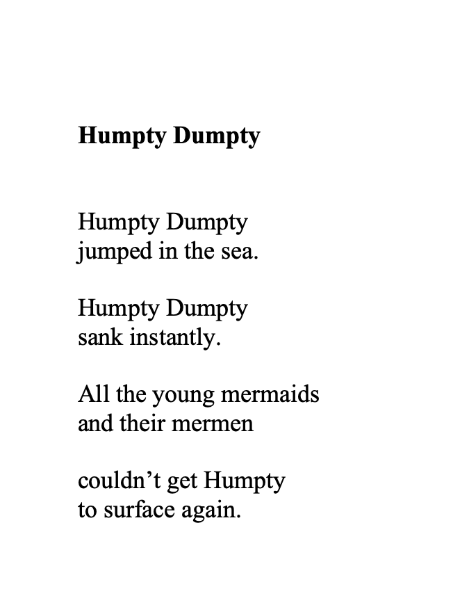 “Humpty Dumpty” by Katherine Gallagher | Australian Children’s Poetry