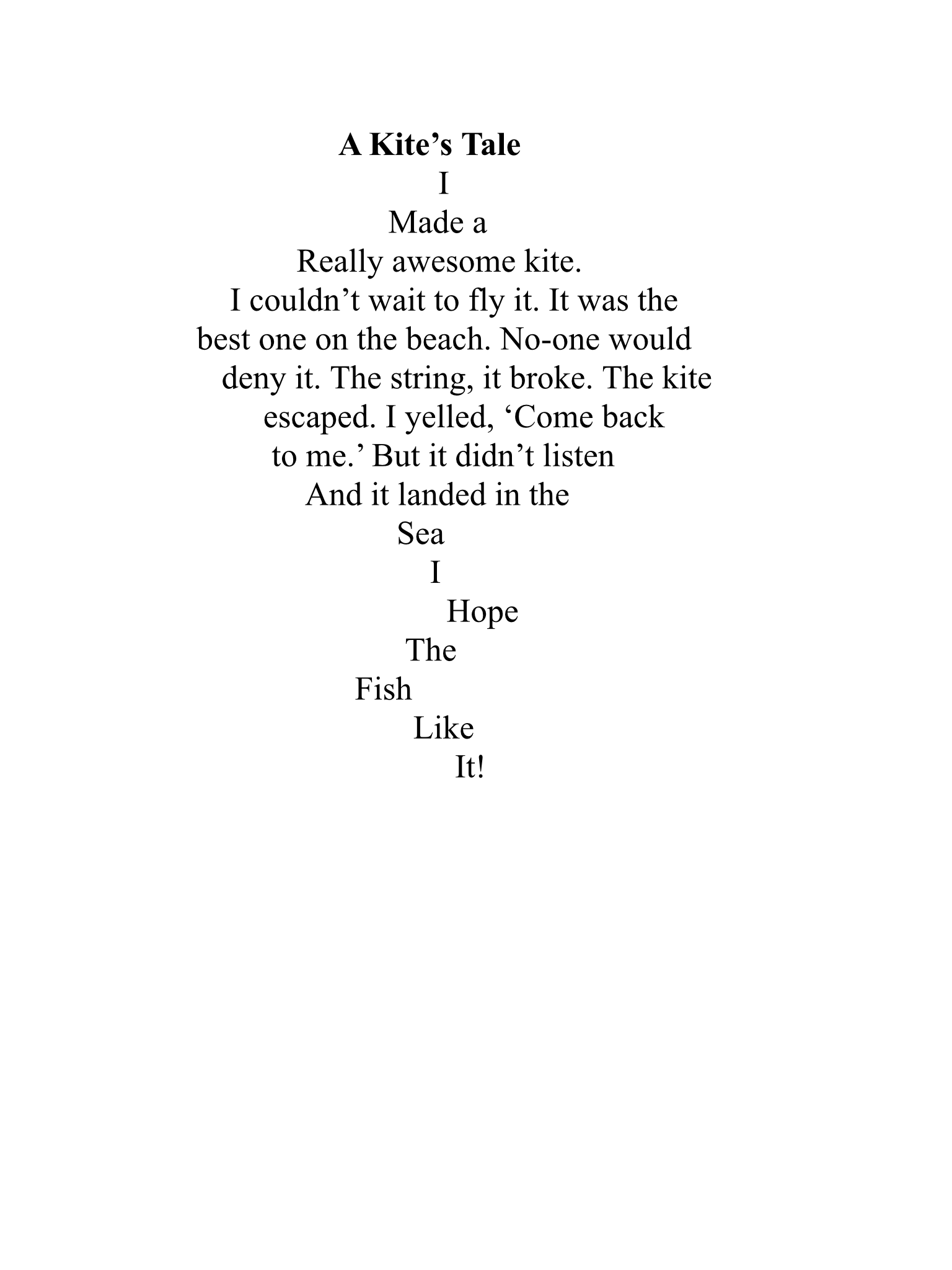 A Kite’s Tale” by Pat Simmons | Australian Children’s Poetry