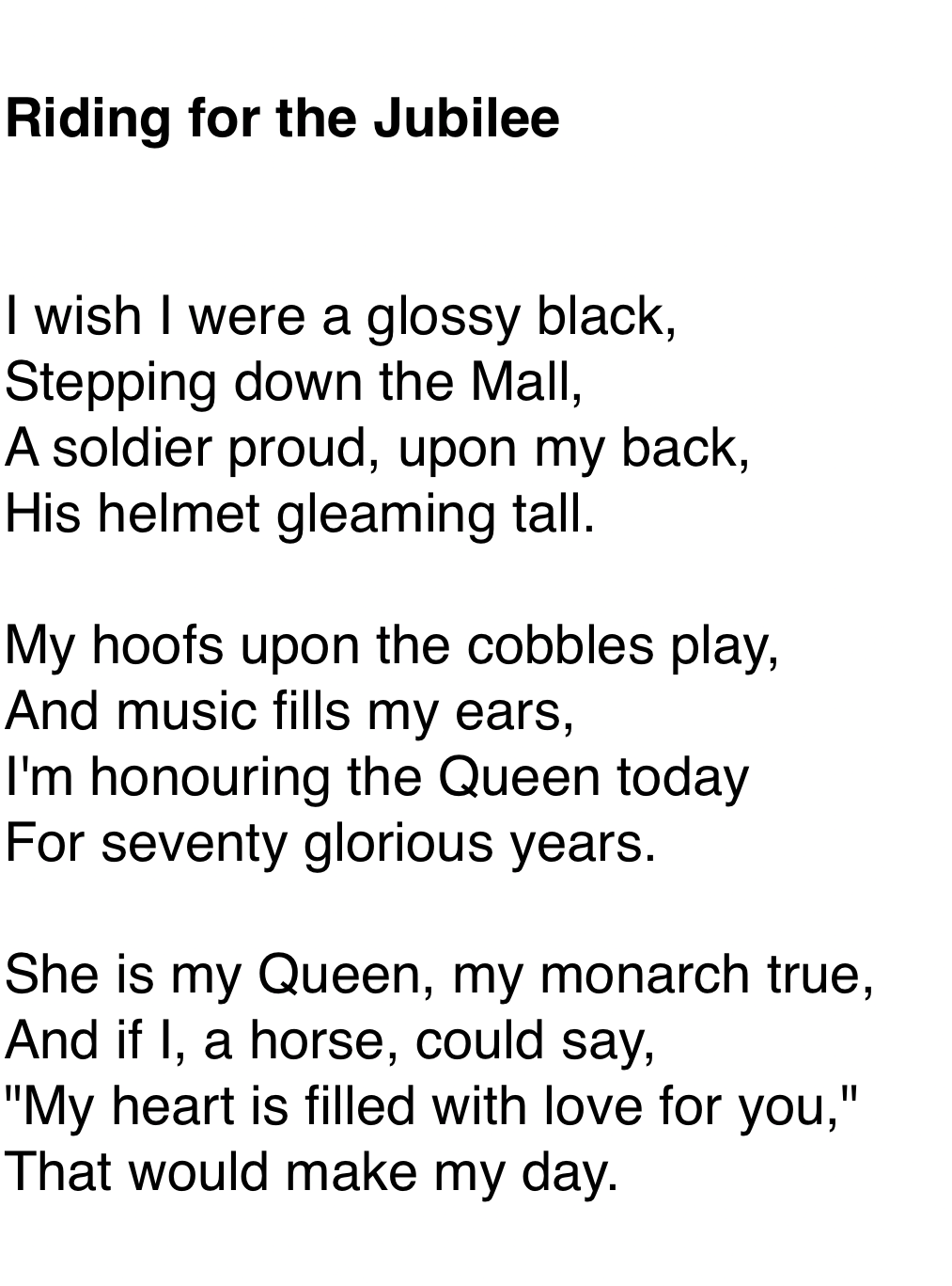 “Riding for the Jubilee” by James Aitchison | Australian Children’s Poetry