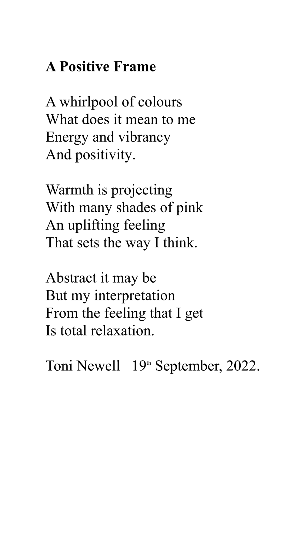 “A Positive Frame” by Toni Newell | Australian Children’s Poetry