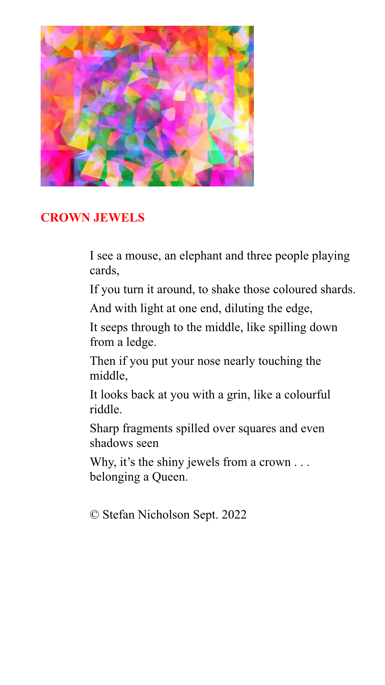 “Crown Jewels” by Stefan Nicholson | Australian Children’s Poetry