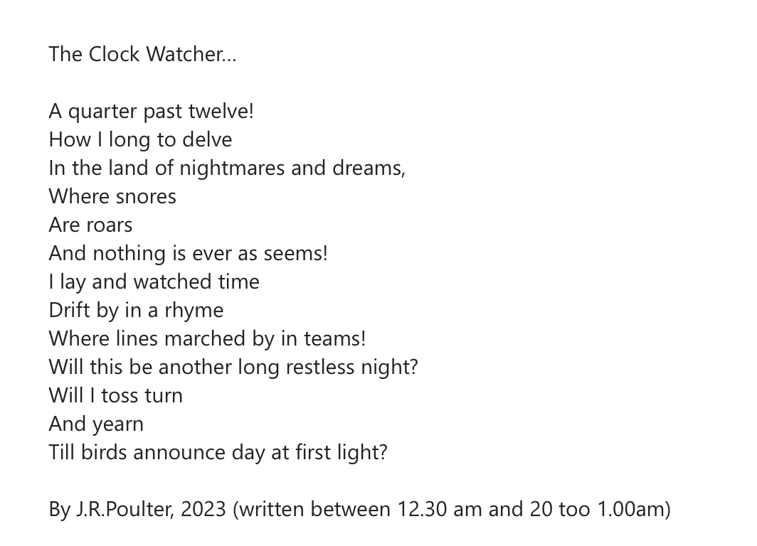 “The Clock Watcher”by J.R. Poulter | Australian Children’s Poetry